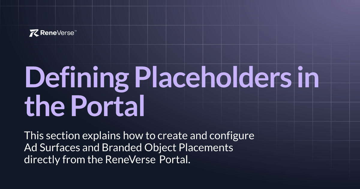 Defining Placeholders in the Portal | ReneVerse Docs